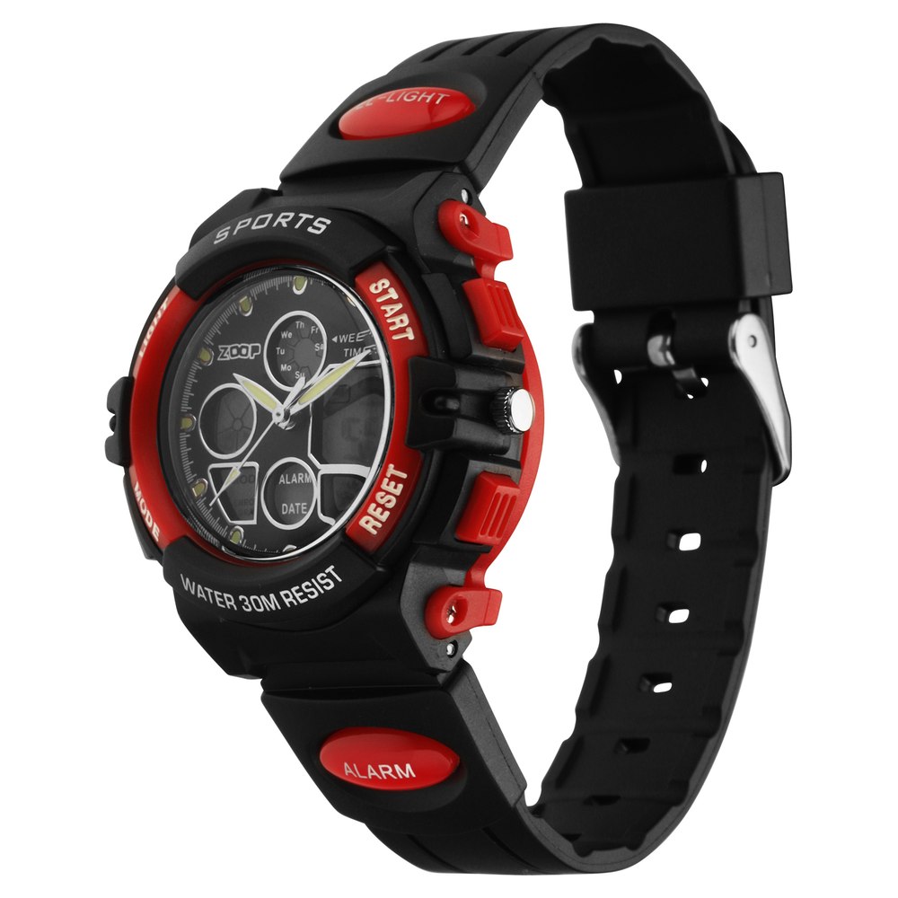 Buy Online Zoop Analog Digital Watch with Black Dial & Black Strap for ...