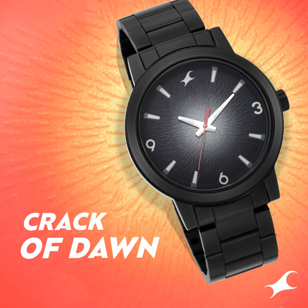 Buy Online Fastrack Stunners Quartz Analog Black Dial Metal Strap Watch ...