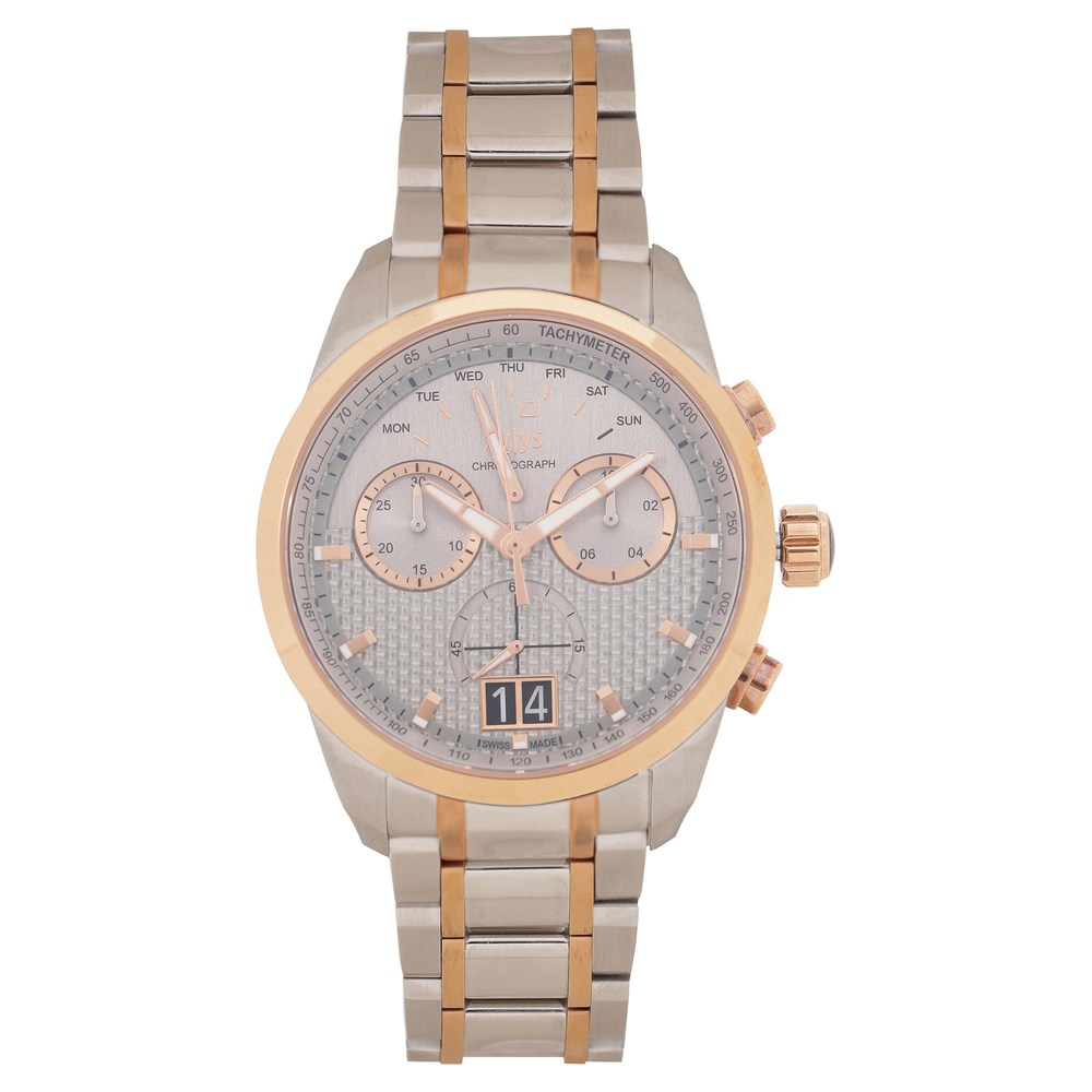Buy Online Xylys Quartz Chronograph Grey Dial Two Toned Stainless Steel ...