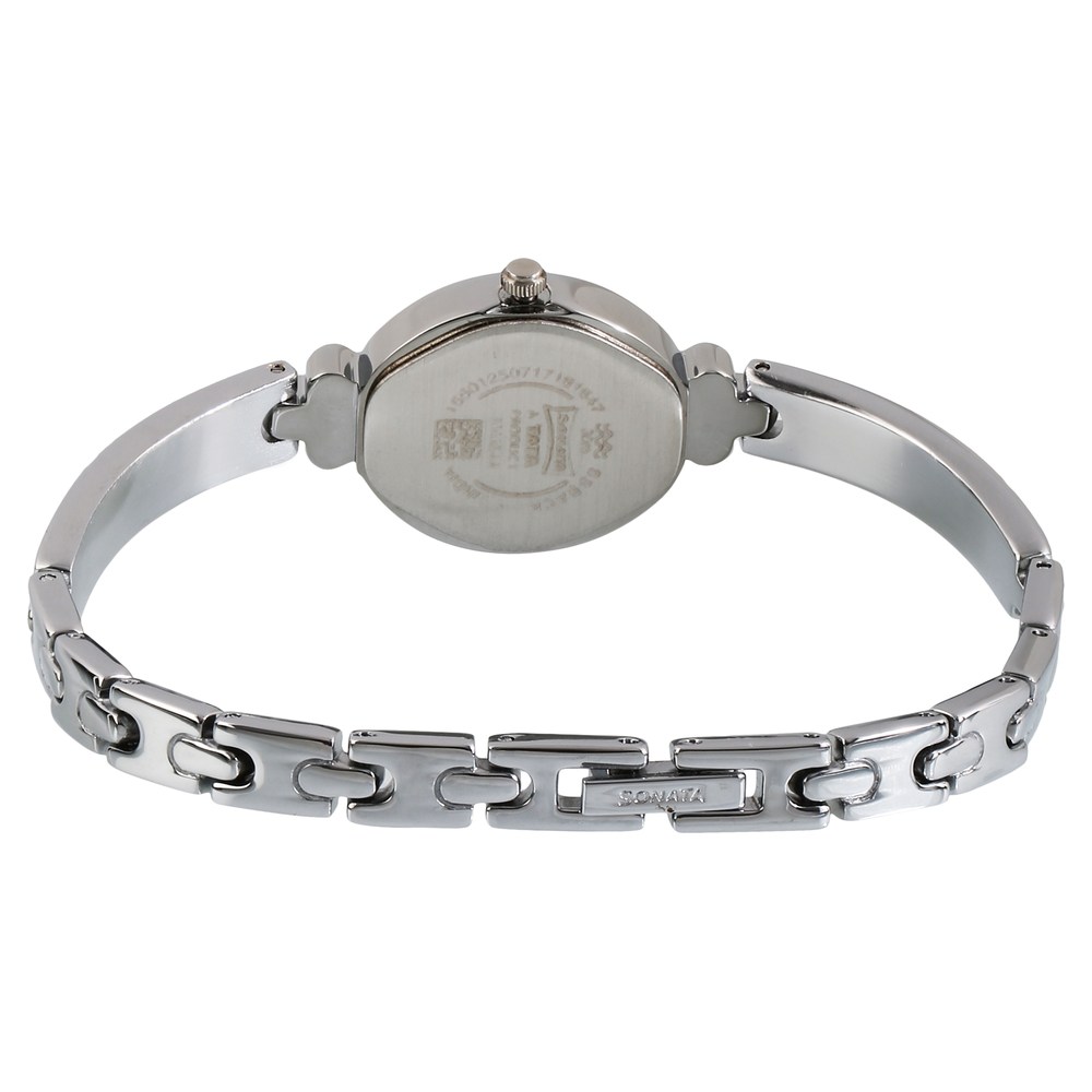 Buy Online Sonata Quartz Analog Pink Dial Metal Strap Watch for Women ...