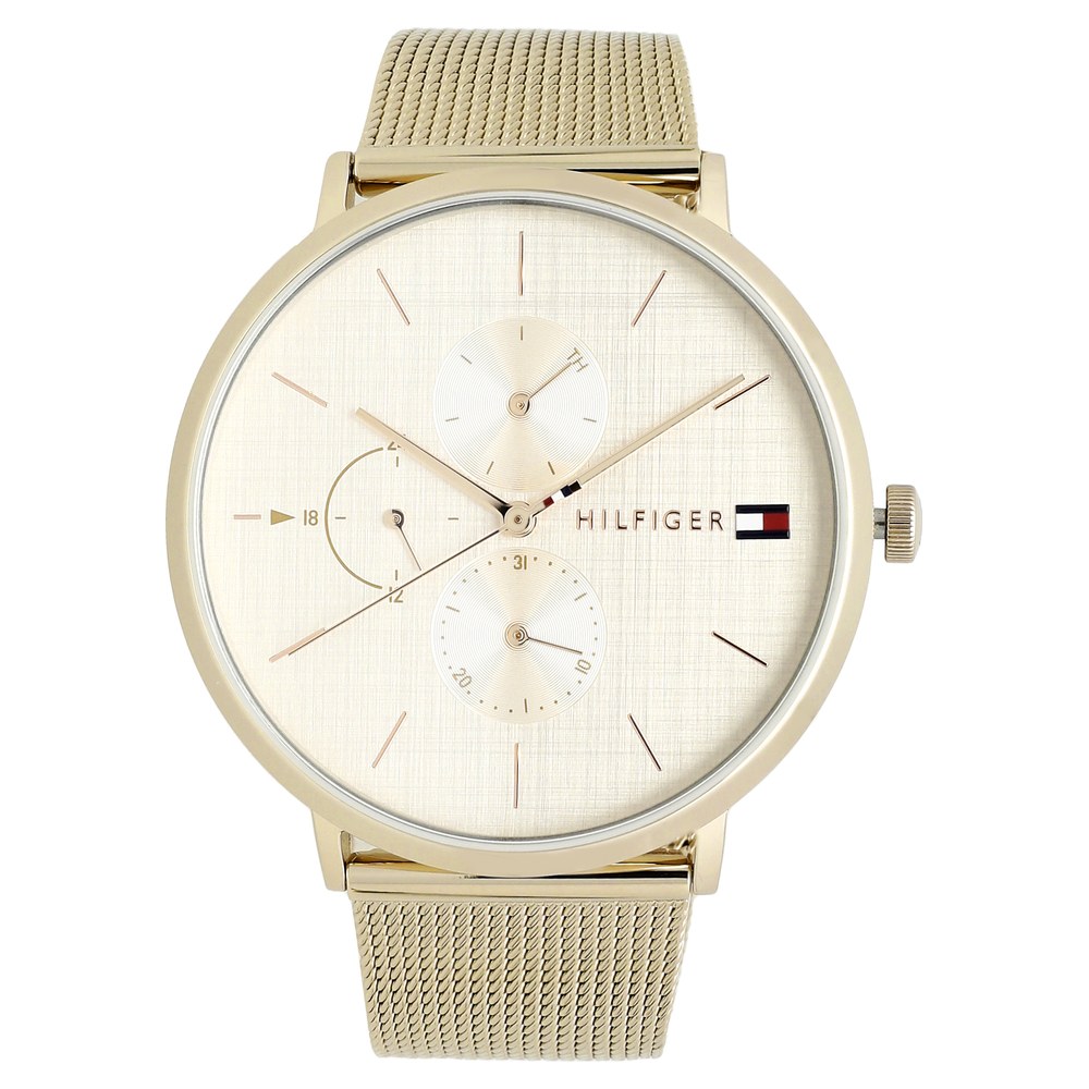 Buy Online Tommy Hilfiger Quartz Multifunction Pink Dial Stainless ...