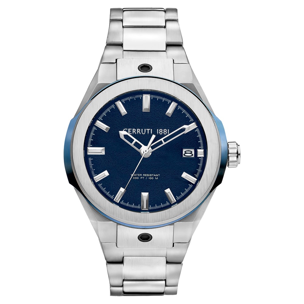 Buy Online Cerruti 1881 Blue Dial Stainless Steel Strap Watch for Men ...