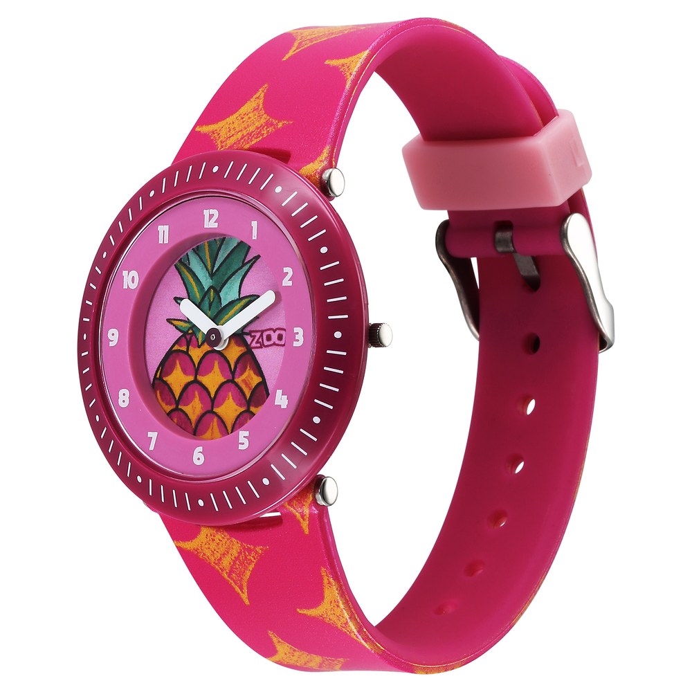Buy Online Zoop Analog Watch with Pink Dial & Pink Strap for Girls Kids ...
