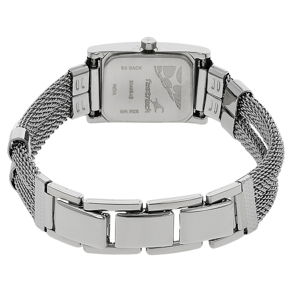 Buy Online Fastrack Quartz Analog Silver Dial Stainless Steel Strap ...