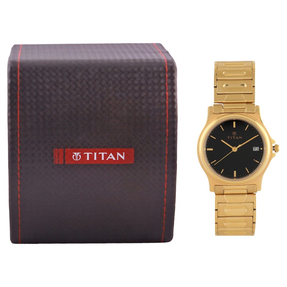 Buy Online Titan Quartz Analog with Date Black Dial Watch for Men ...