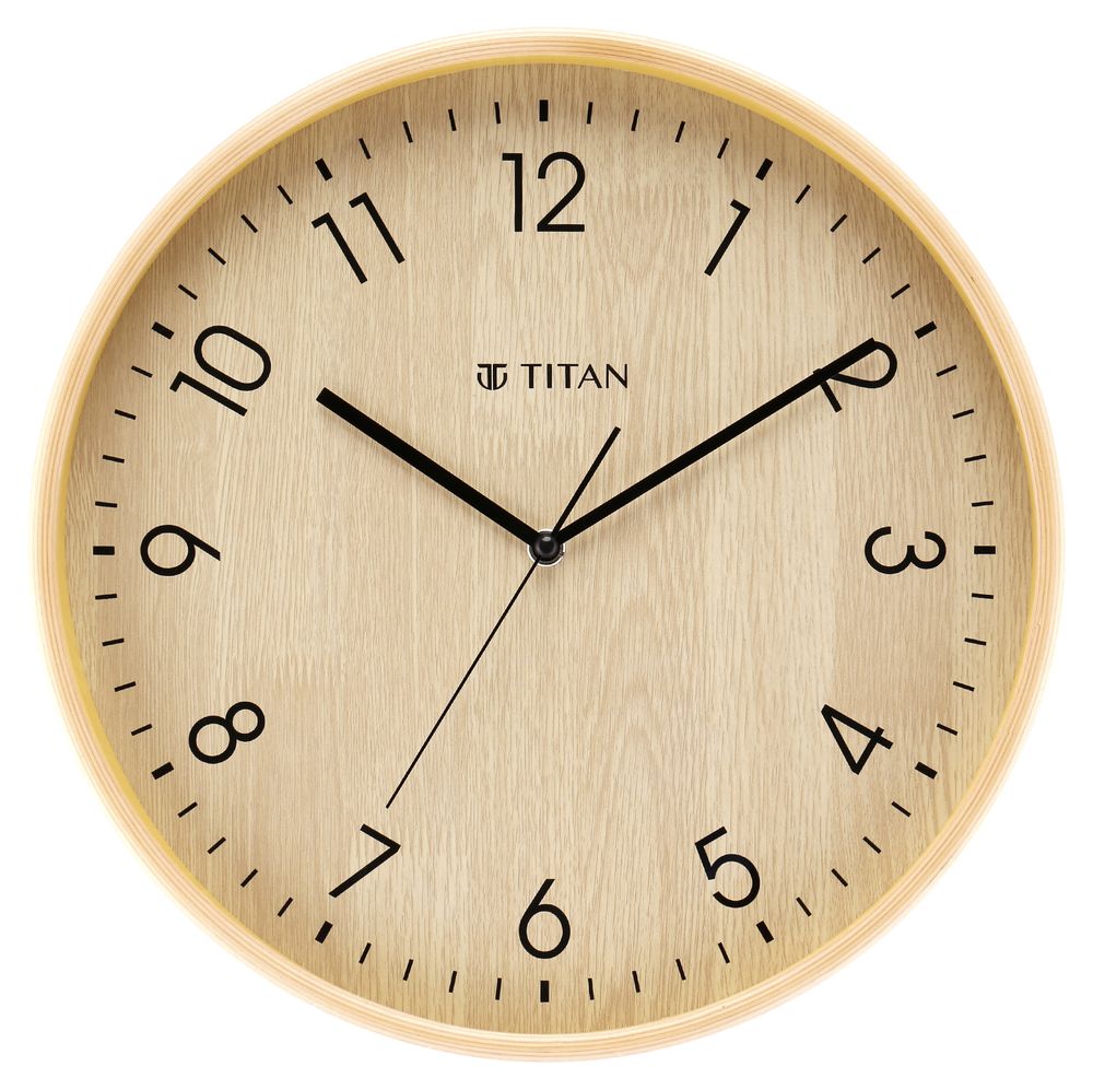 Buy Online Titan Wooden Wall Clock with Dark Brown Dial - nsw0023wa02a ...