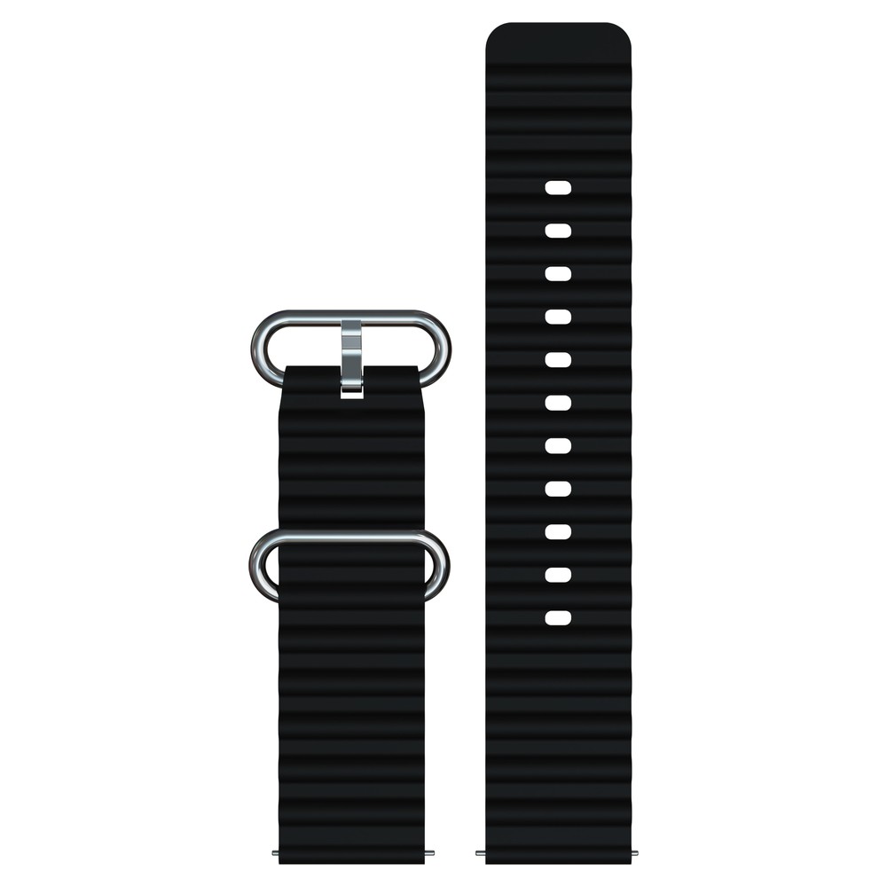 Buy Online Fastrack Smart Black Silicone Bubble Strap 22 mm ...