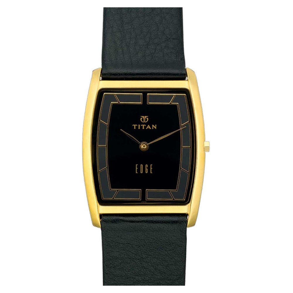 Buy Online Titan Classic Black Dial Leather Strap watch for Men ...