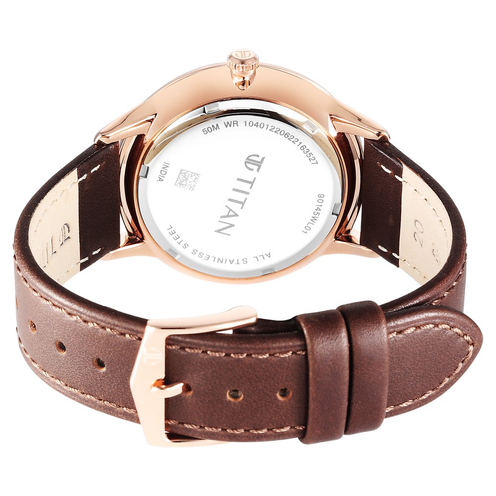 Buy Online Titan Black Dial World Time with Date Stainless Steel Strap ...