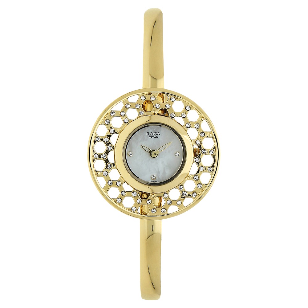 Buy Online Titan Raga Moonlight Mother of Pearl Dial Women Watch With ...
