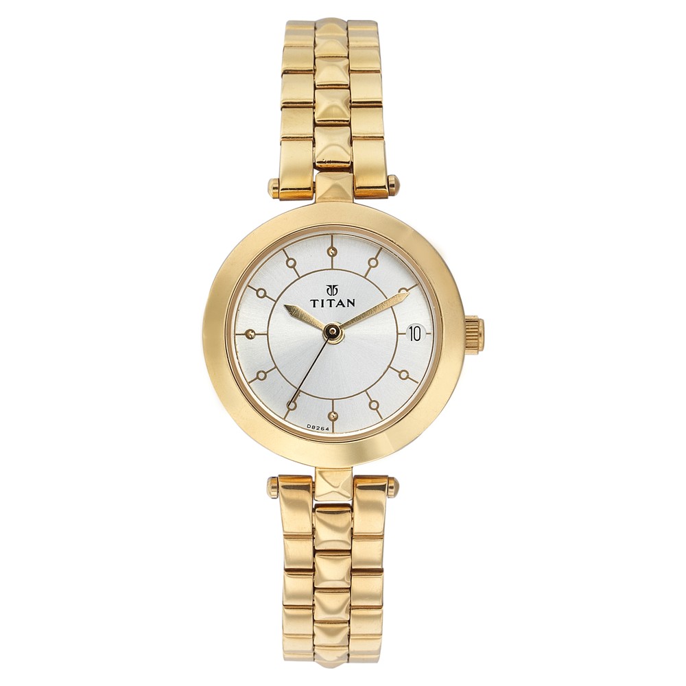 Buy Online Titan Quartz Analog with Date Silver Dial Watch for Women ...