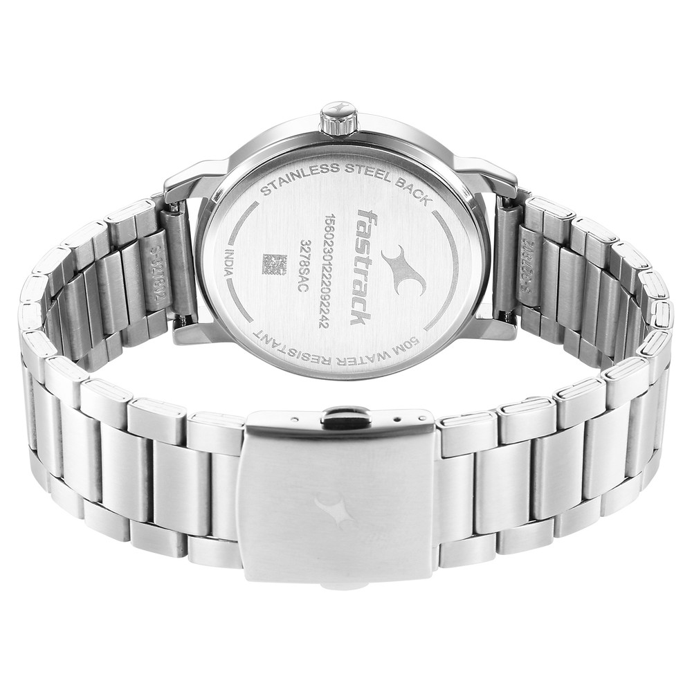 Buy Online Fastrack Stunners Blue Dial Metal Strap Watch for Guys ...