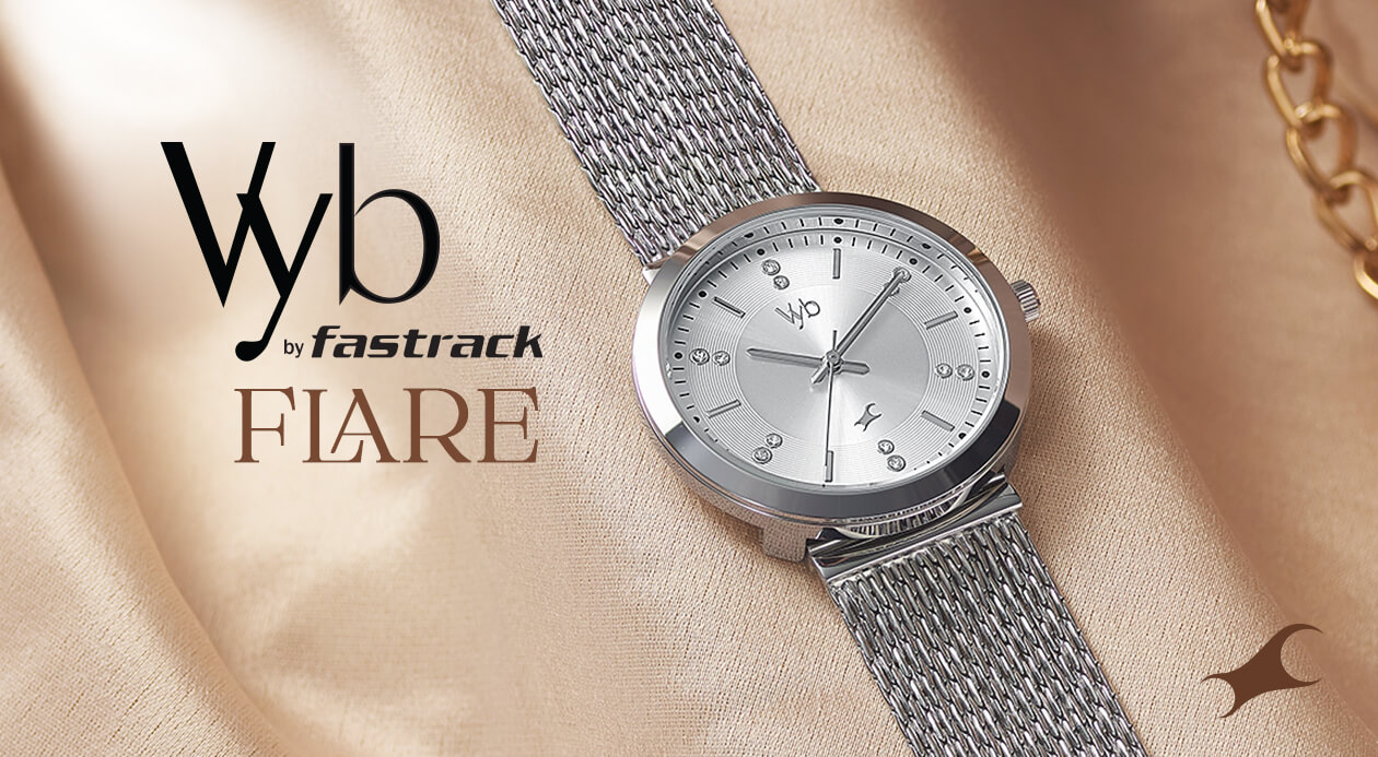 Buy Online Fastrack Vyb Flare Quartz Analog Rose Gold Dial Metal Strap ...
