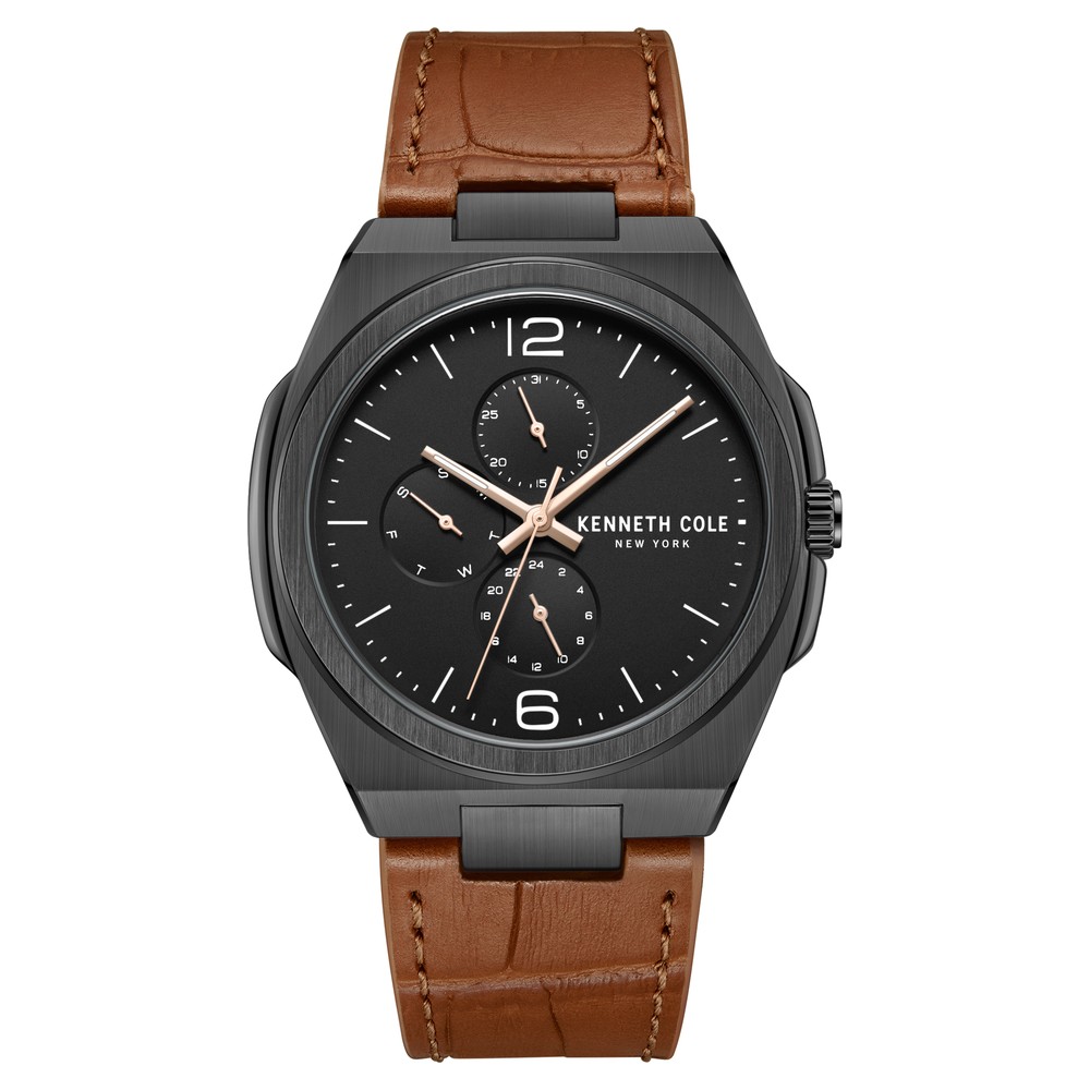 Buy Online Kenneth Cole Quartz Multifunction Black Dial Watch for Men ...