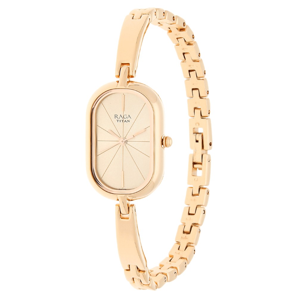 Buy Online Titan Raga Viva Rose Gold Dial Women Watch With Metal Strap ...