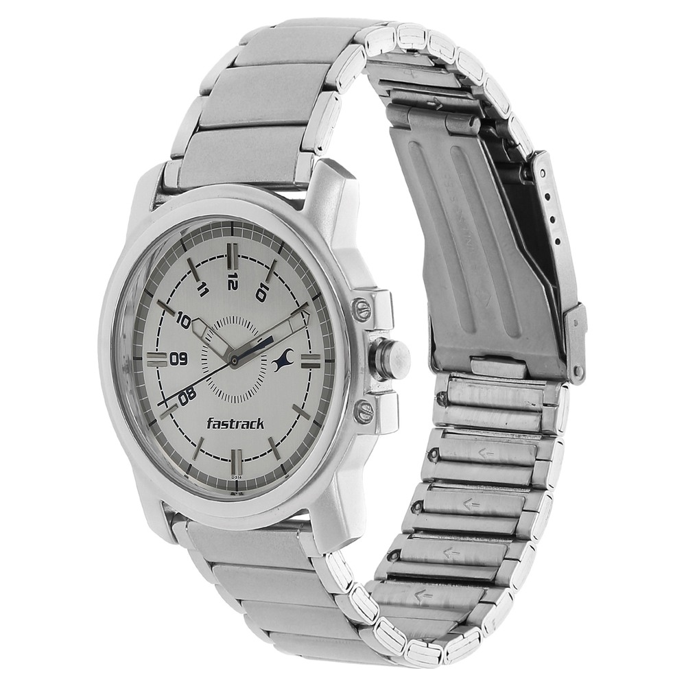 Buy Online Fastrack Quartz Analog White Dial Stainless Steel Strap ...