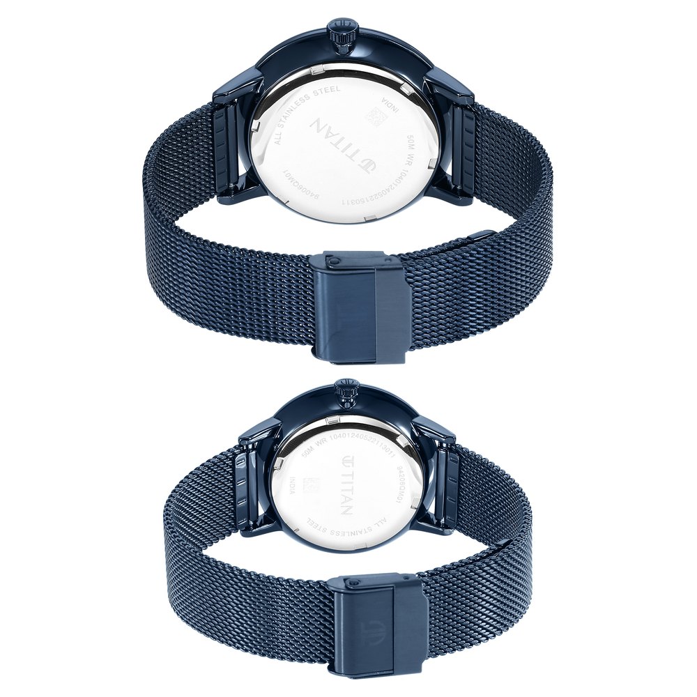 Buy Online Titan Modern Bandhan Blue Dial Quartz Multifunction ...