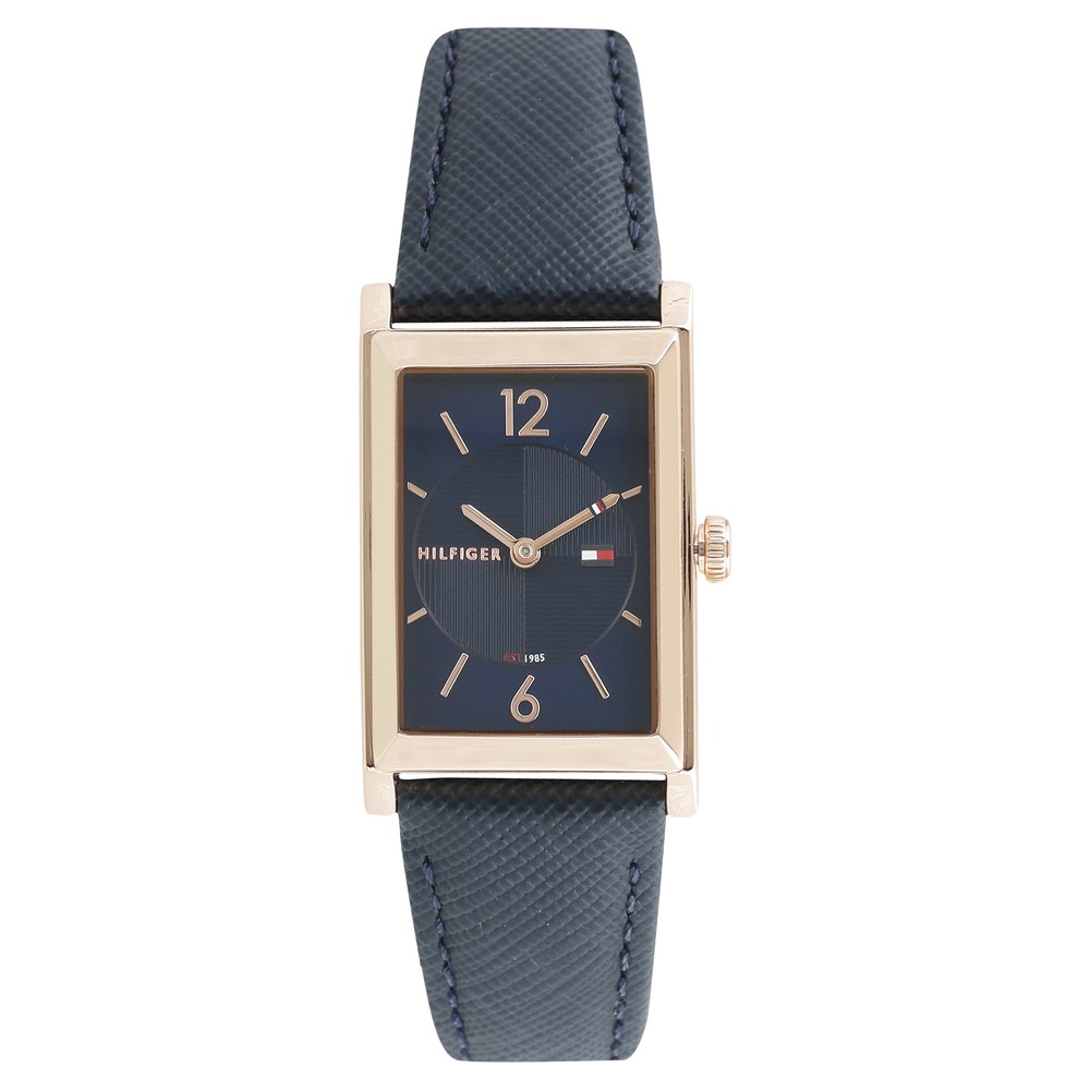 Buy Online Tommy Hilfiger Quartz Analog Blue Dial Leather Strap Watch ...