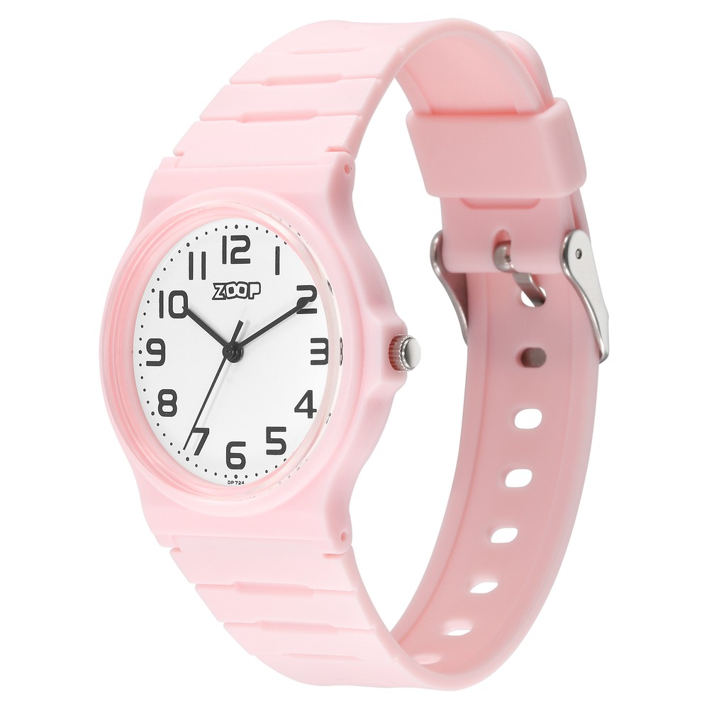 Buy Online Zoop Analog Watch with White Dial & Pink Strap for Girls ...