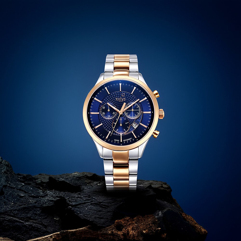 Buy Online Xylys Triumph Swiss Chronograph Stainless Steel Blue Dial ...