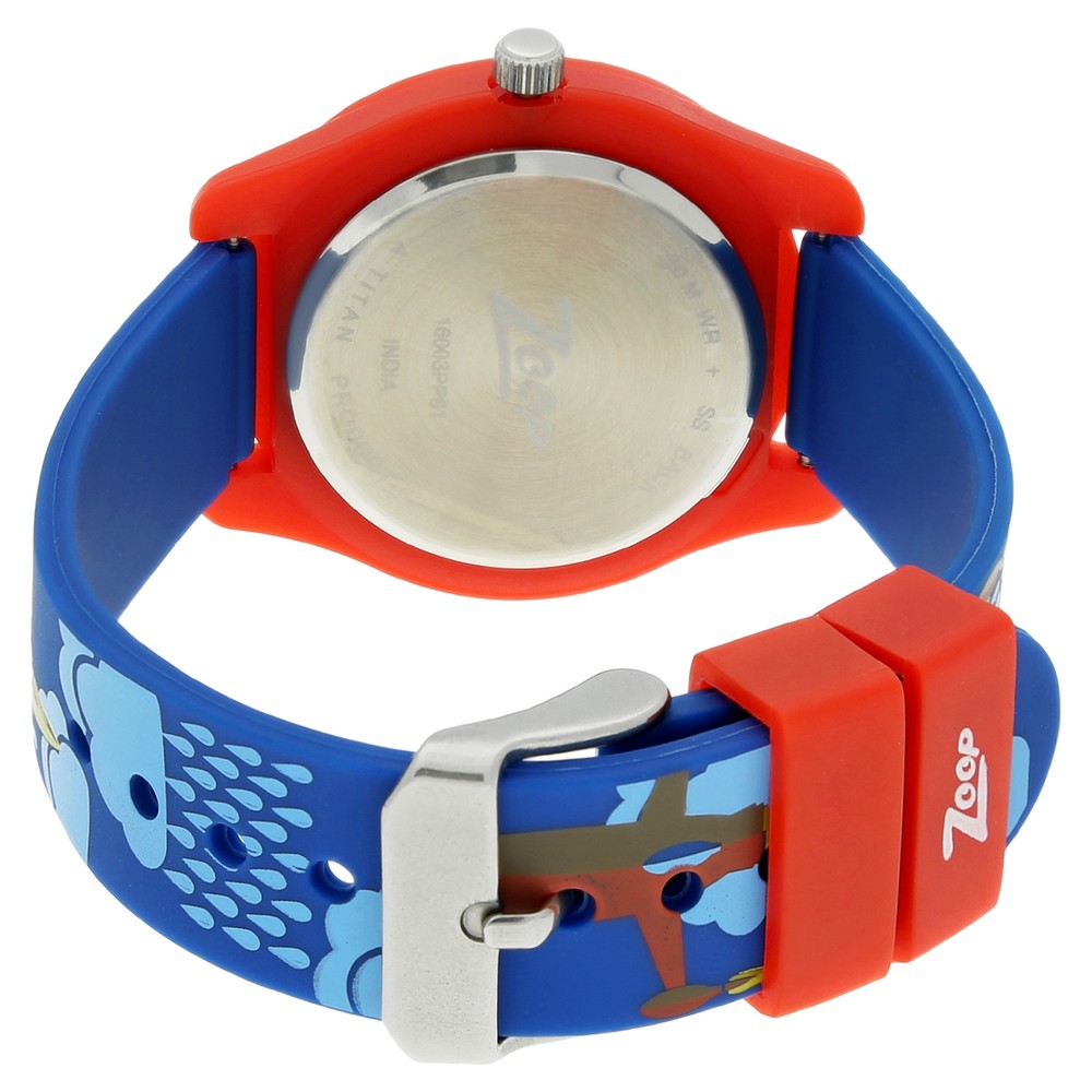 Buy Online Zoop By Titan Quartz Analog Blue Dial PU Strap Watch for ...