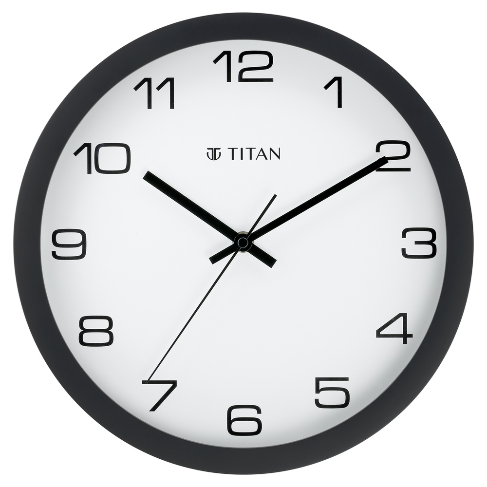 Buy Online Titan Tranquil Modern 30cm White Wall Clock with Silent ...
