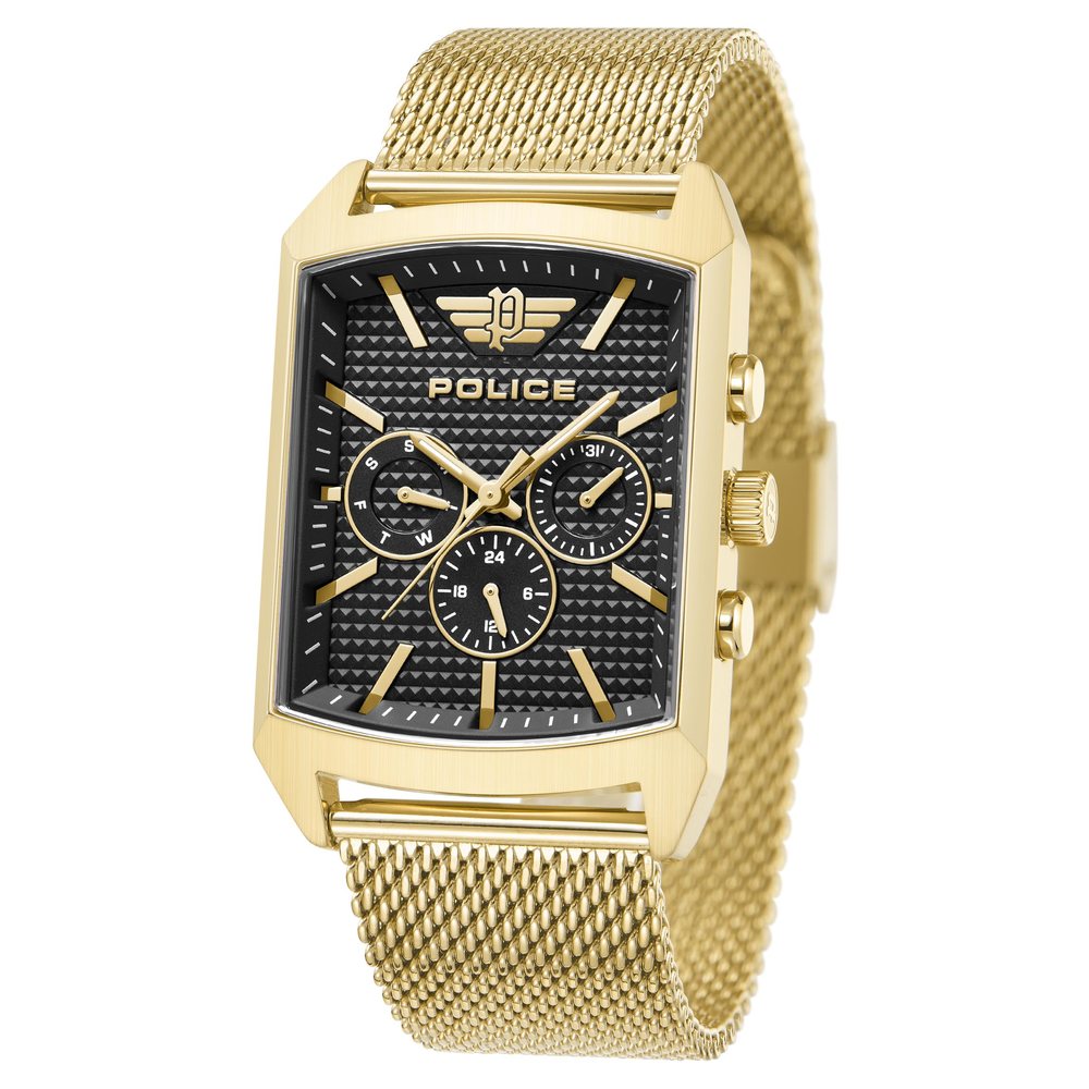 Buy Online Police Quartz Multifunction Black Dial Stainless Steel Strap ...