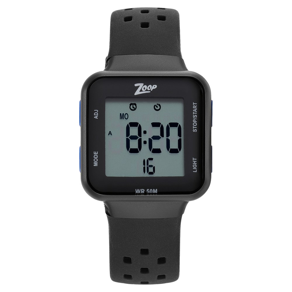 Buy Online Zoop Digital Watch with Black Dial & Black Strap for Girls ...