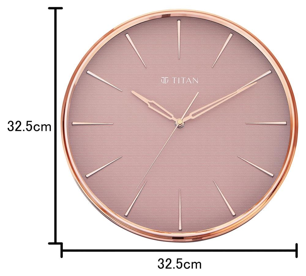 Buy Online Titan Contemporary Rustic Pink Wall Clock in a Glossy Finish ...