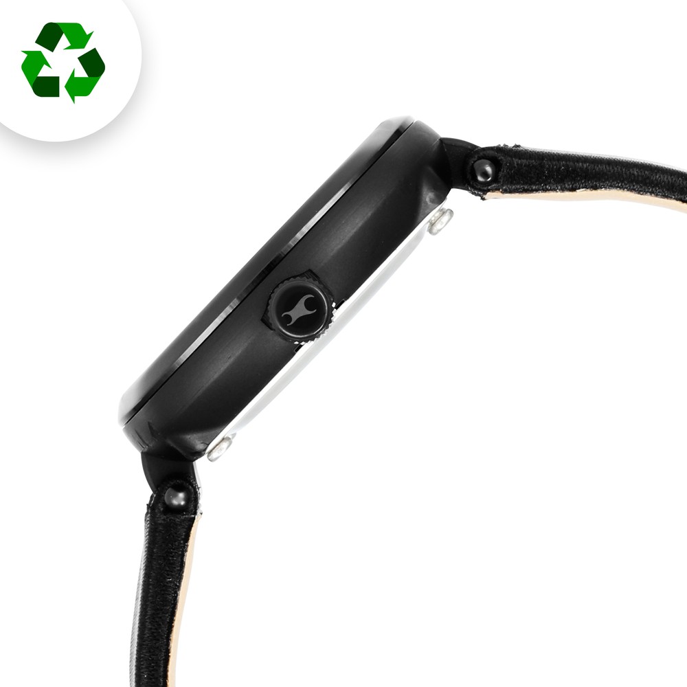 Buy Online Fastrack Revibe Quartz Analog Black Dial Fabric Strap Watch ...