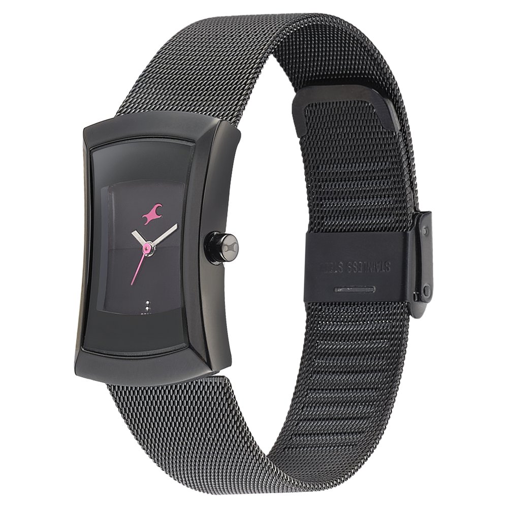 Buy Online Fastrack Pulse Quartz Analog Black Dial Stainless Steel ...
