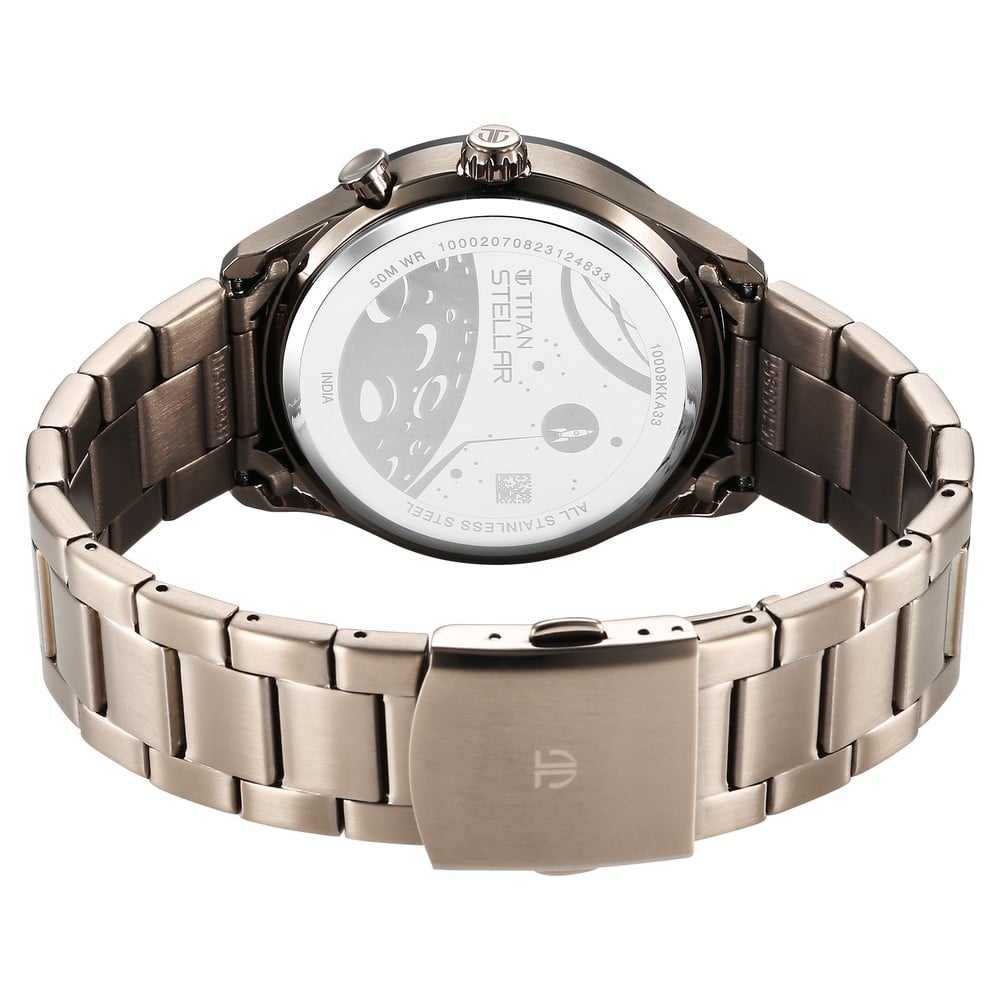 Buy Online Titan Stellar Multifunction Brown Dial Brown Stainless Steel ...