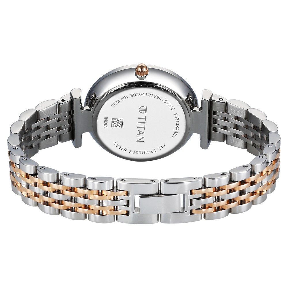 Buy Online Titan Workmode Quartz Analog Silver Dial Metal Strap watch ...