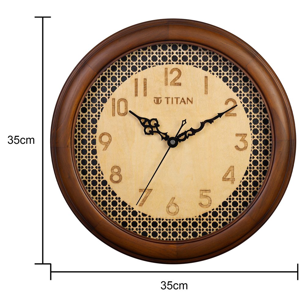 Buy Online Titan Classic Wooden Wall Clock (35cm x 35cm) - w0103wa01 ...