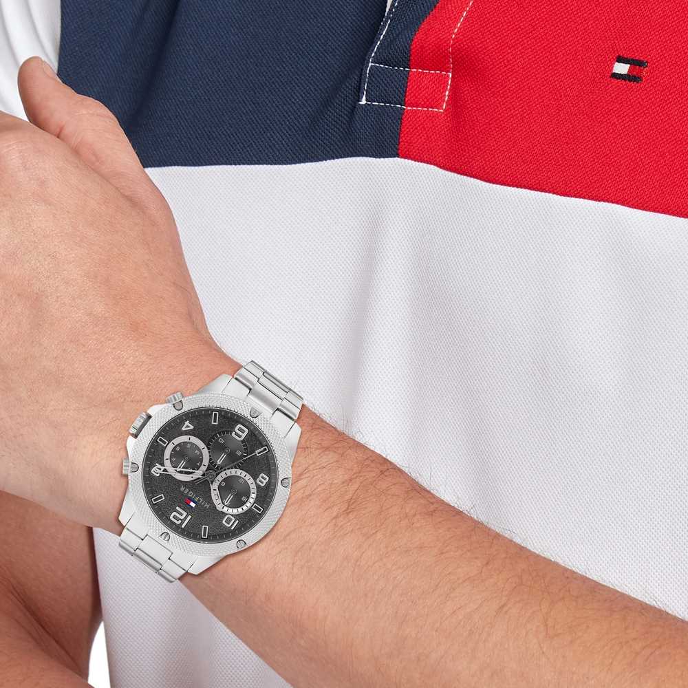 Buy Online Tommy Hilfiger Grey Dial Quartz Analog Watch for Men ...