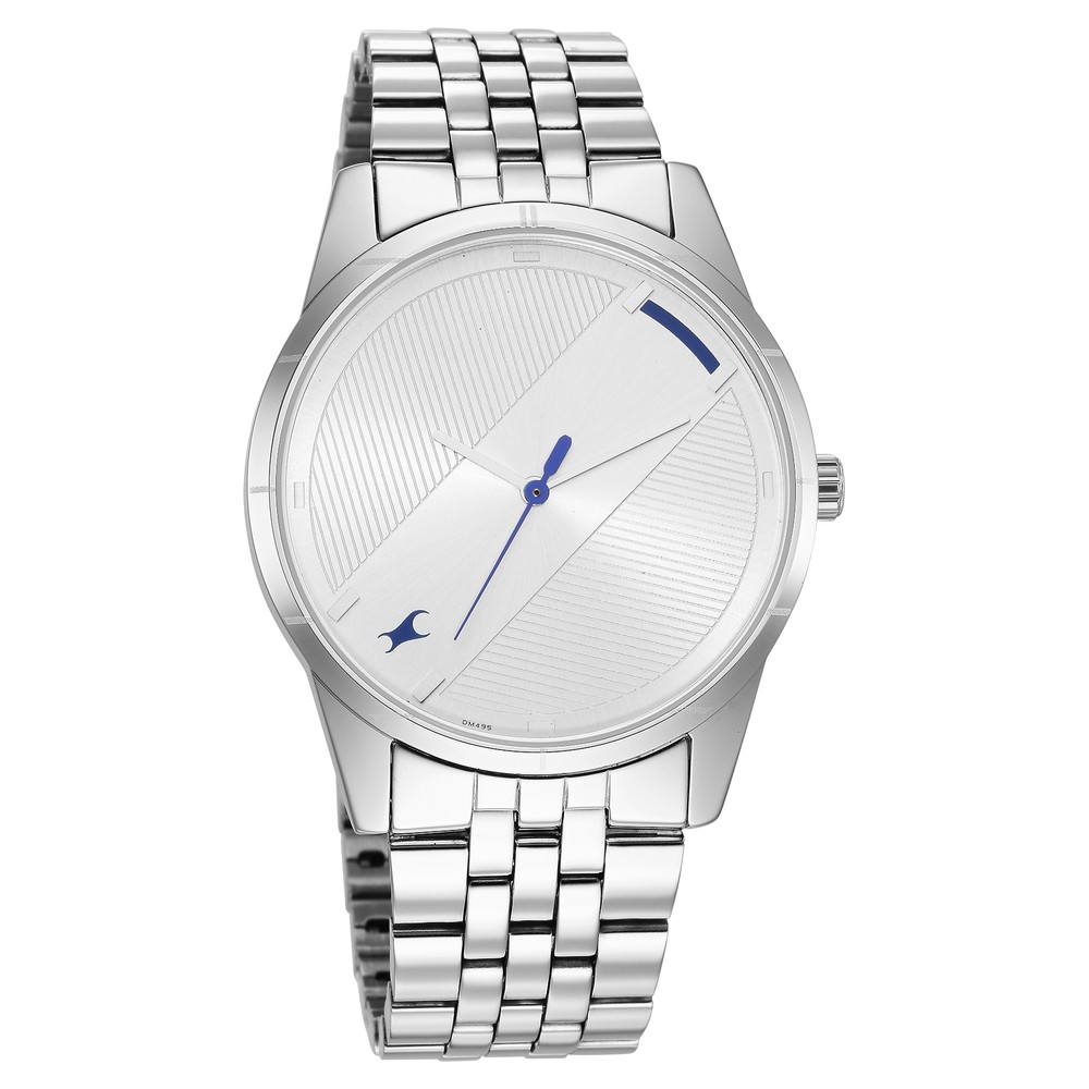 Buy Online Fastrack Stunners Quartz Analog Silver Dial Metal Strap ...