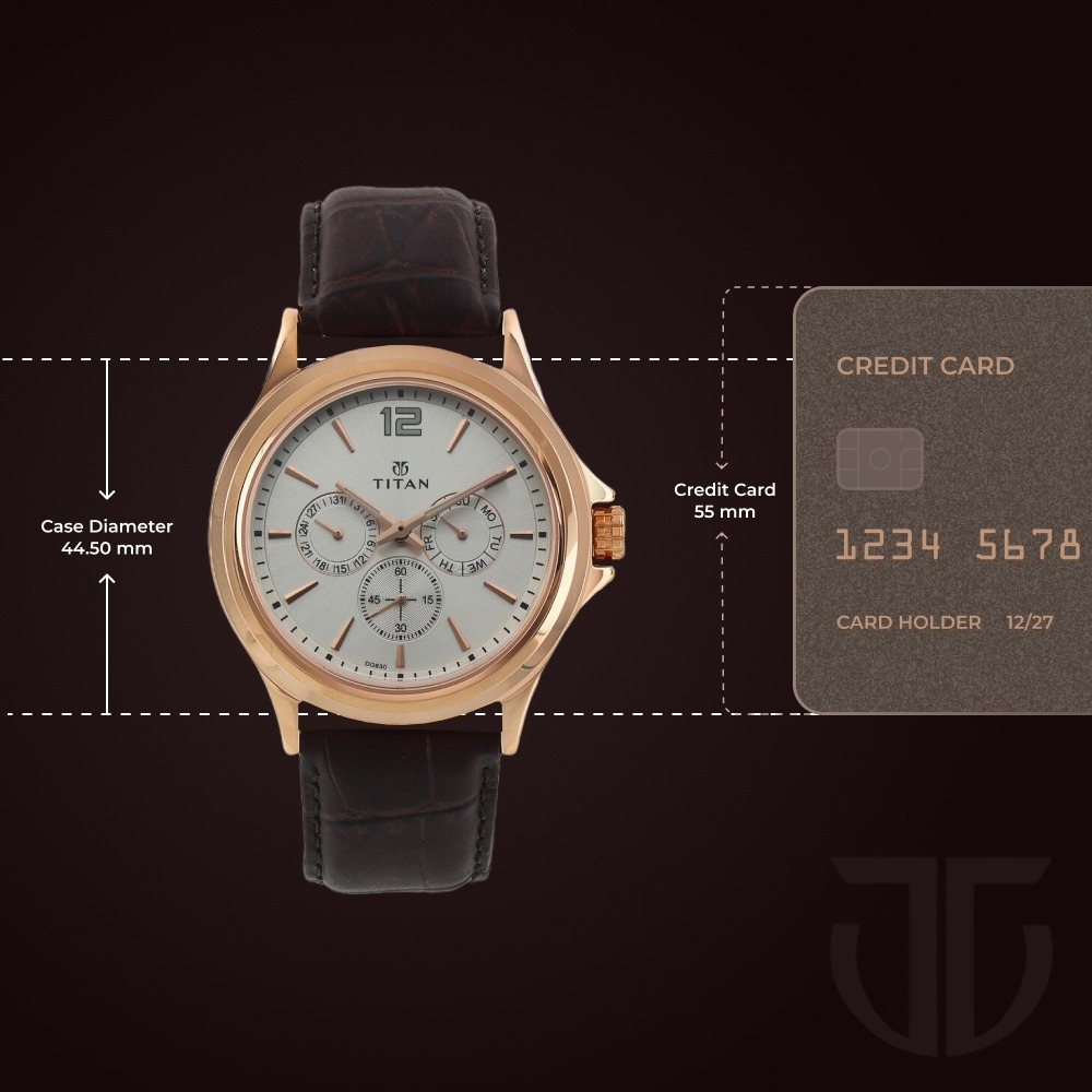 Buy Online Titan Quartz Multifunction White Dial Leather Strap Watch ...