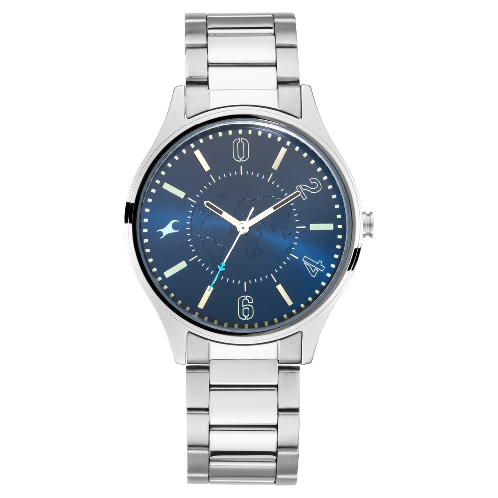 Buy Online Fastrack Tripster Quartz Analog Blue Dial Stainless Steel ...