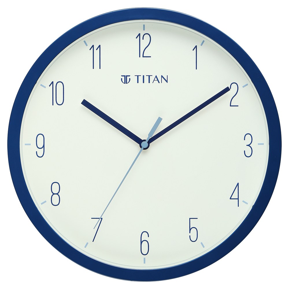 Buy Online Titan Contemporary Colours Wall Clock - Blue 32 cm x 32 cm ...
