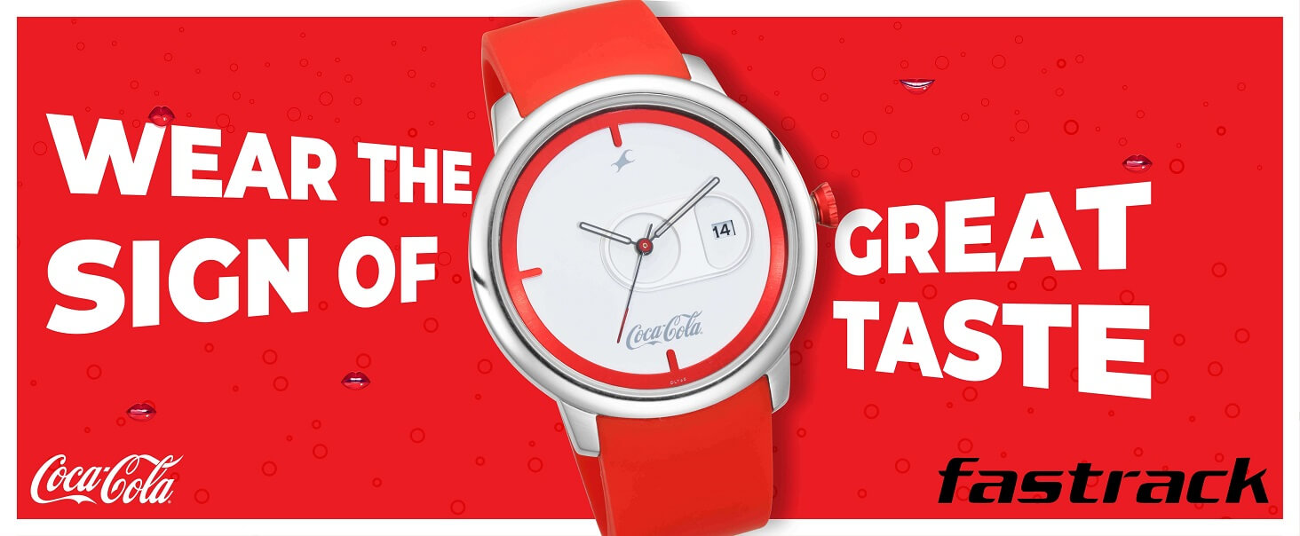 Buy Online Fastrack Coca Cola Edition By Fastrack Quartz Analog Black ...