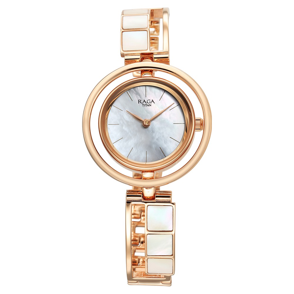 Buy Online Titan Raga Power Pearls Quartz Analog Mother Of Pearl Dial ...