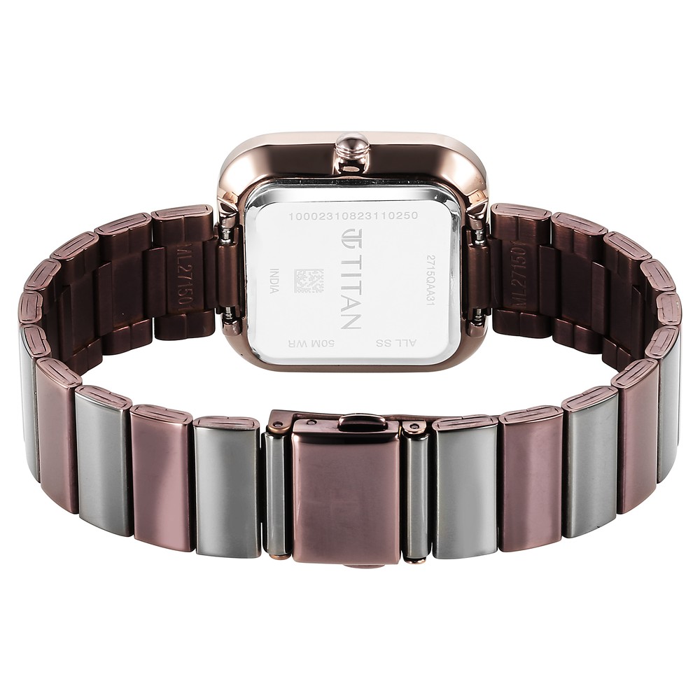 Buy Online Titan Purple Stackables Quartz Analog Black Dial Stainless ...