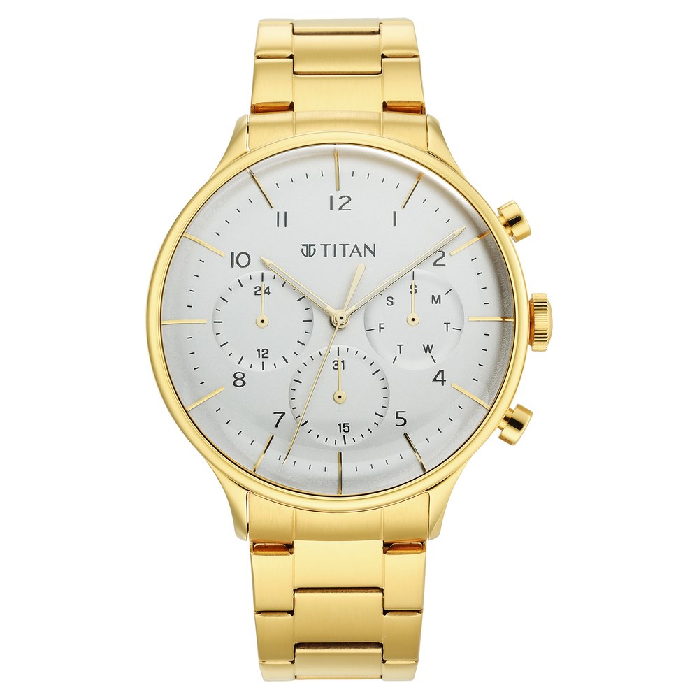 Buy Online Titan Urban Magic Silver Dial Quartz Multifunction Stainless ...