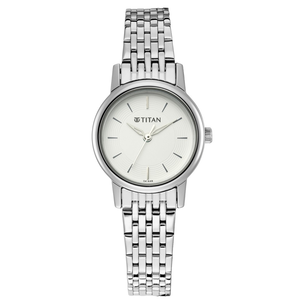 Buy Online Titan Quartz Analog Silver Dial Metal Strap Watch for Women ...