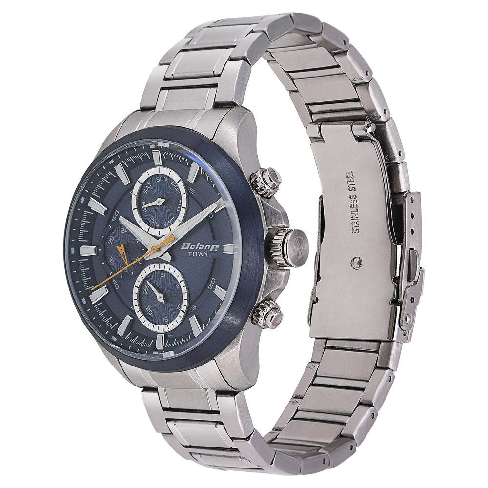 Buy Online Titan Octane Blue Dial Quartz Multifunction Stainless Steel ...