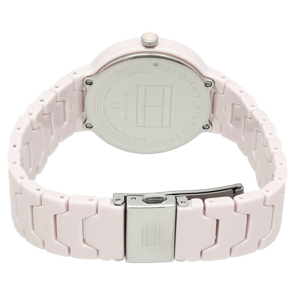 Buy Online Tommy Hilfiger Quartz Analog Pink Dial Ceramic Strap Watch ...