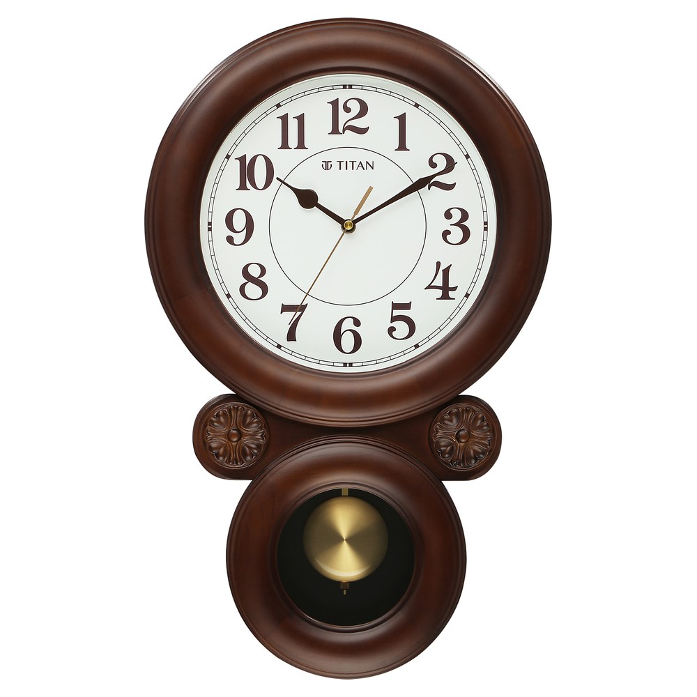 Buy Online Titan Grandeur - Classic Wooden Pendulum Wall Clock ...