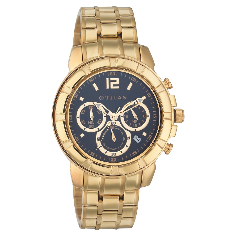 Buy Online Titan Quartz Analog Black Dial Watch for Men - n1542ym03 | Titan