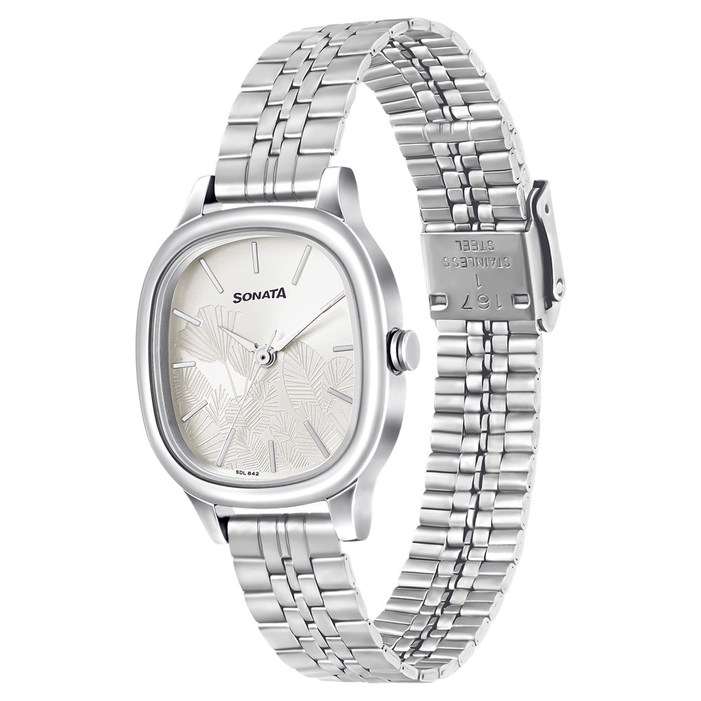 Buy Online Sonata Linnea Silver Dial Women Watch With Stainless Steel ...