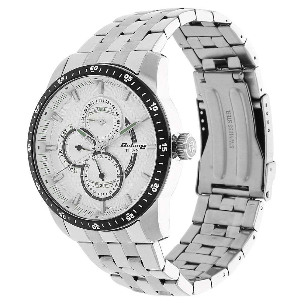 Buy Online Titan Octane White Dial Analog Stainless Steel Strap watch ...